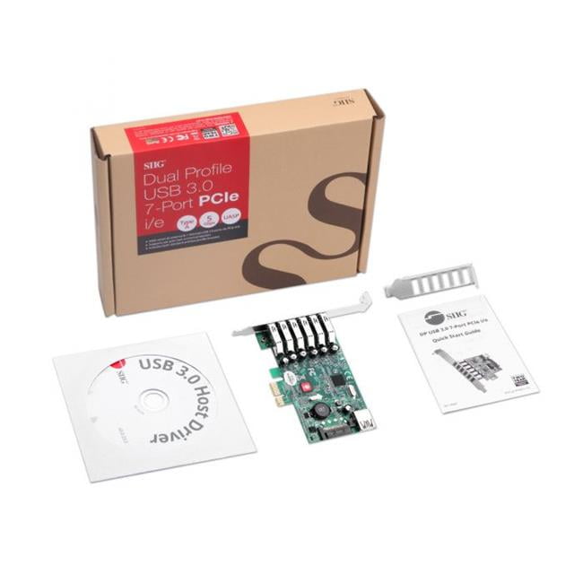 SIIG DP USB 3.0 7-Port PCIe i/e JUP70011S1 - Walmart.com