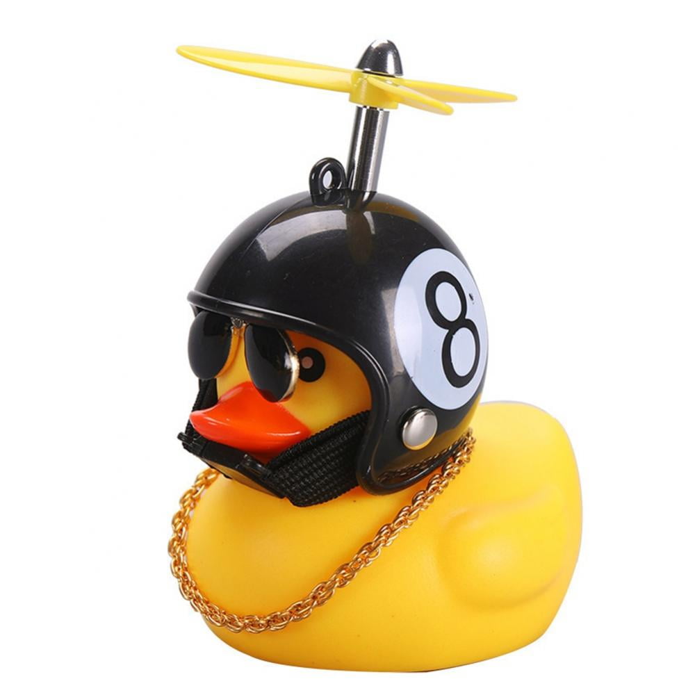 Greyghost Rubber Duck Toy Car Ornaments Yellow Duck Car Dashboard Decorations with Propeller Helmet Walmart