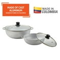 Imusa 2 Piece Colombian Cast Aluminum Caldero Set with Glass Lid ...