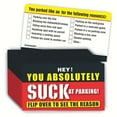 50 Pack Funny Parking Violation Reminder Cards - Humorous Bad Parking ...
