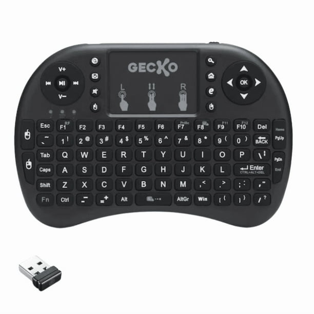 Mini Teclado Inalámbrico Gecko – Control Remoto con Touchpad para Smart ...