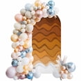4FT Arch Backdrop Covers, Orange Ombre Stripes Wedding Arch Cover ...