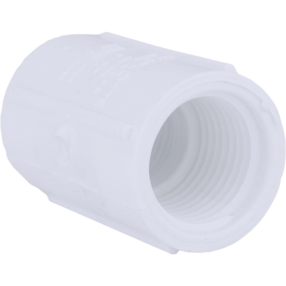 2PC Charlotte Pipe 3-4 In. FIP Sch. 40 Threaded PVC Coupling PVC 02102 ...