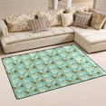 Bee and Flowers Pattern Memory Foam Area Rug 60"x39" Non Slip ...