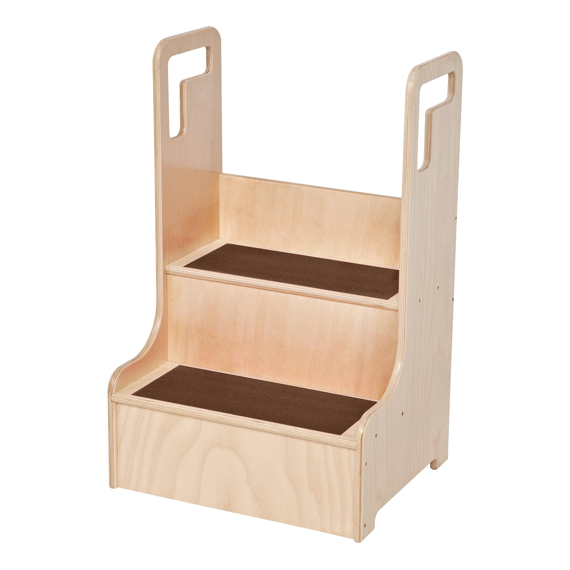 Kids Wooden Two Step Stool with Handles - Walmart.com