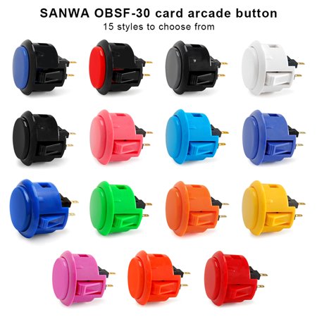 Push Button Lightweight Small Multi Colors Round Arcade Switch Automatic Reset Short Key Path ...