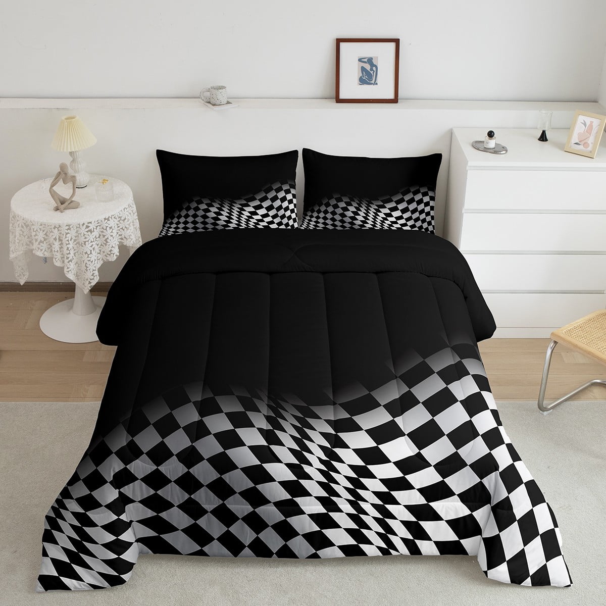 Click here for Erosebridal Checkered Flag Bedding Sets Full With... prices