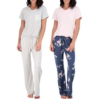 Real Essentials 2 Pack: Women’s Pajama Set Super-Soft Short & Long ...