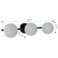 Better Homes & Gardens Modern Vanity Light, Black Finish, Frosted Glass ...