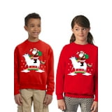 Santa and Unicorn Kids Sweater Merry Christmas Youth Sweatshirt Funny ...