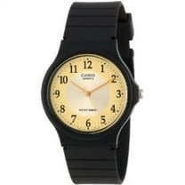 Casio Men's MQ24-9B Classic Gold Dial Analog Watch with Durable Resin ...