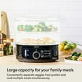 YANTON Two Tier Food Steamer with Stackable Baskets & Removable Base ...
