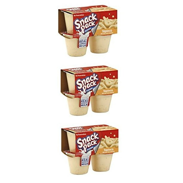 Snack Pack Tapioca Pudding, 4 Count (Pack Of 3) - Walmart.com