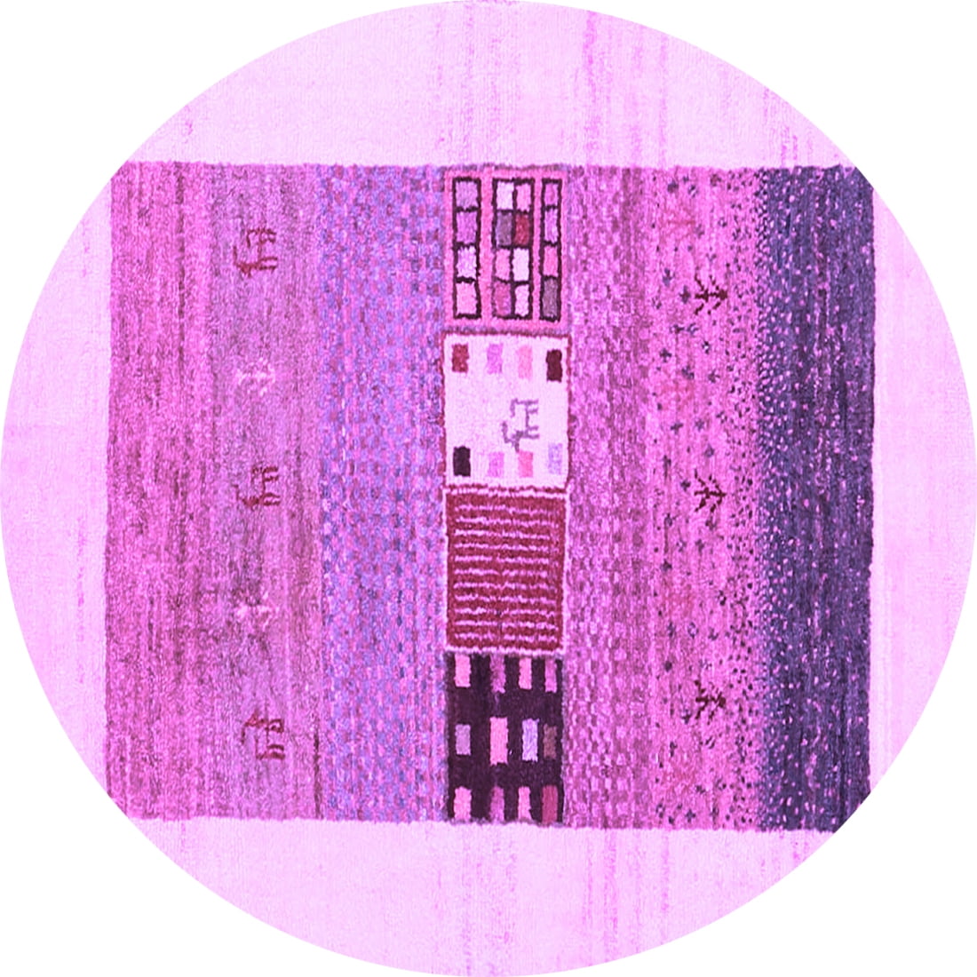 Ahgly Company Indoor Round Solid Purple Modern Area Rugs, 8' Round ...