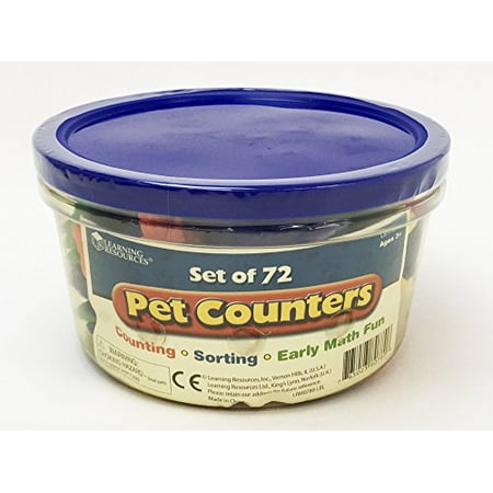 Learning Resources Domestic Pets Counters, Educational Counting and Sorting Toy, Set of 72 ...