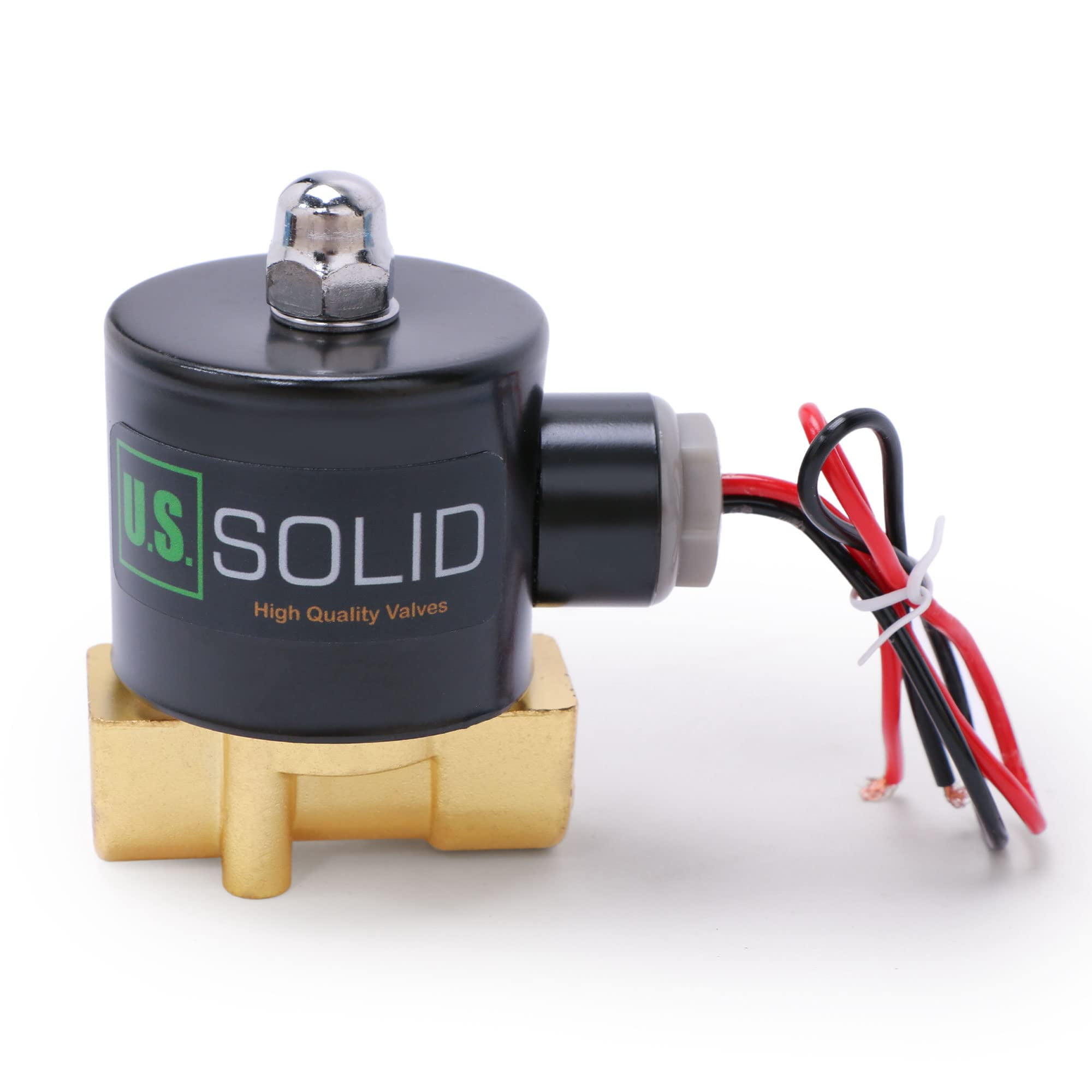 U.S. Solid 3/8" Zinc-Alloy Solenoid Valve 12V DC Electric Water Valve NBR Seal - Walmart.com