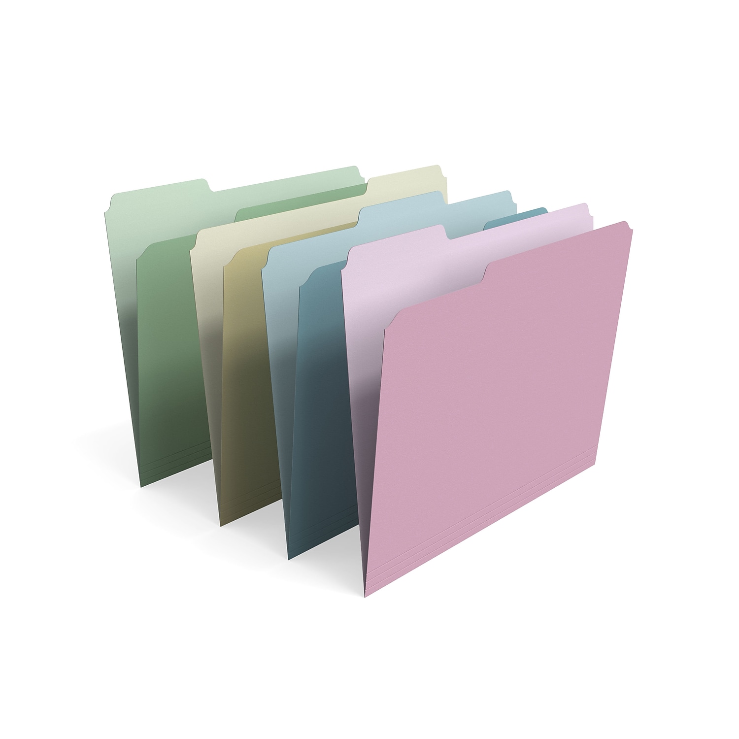 Staples Top-Tab File Folders 3-Tab Letter Assorted Pastel Colors 100 ...