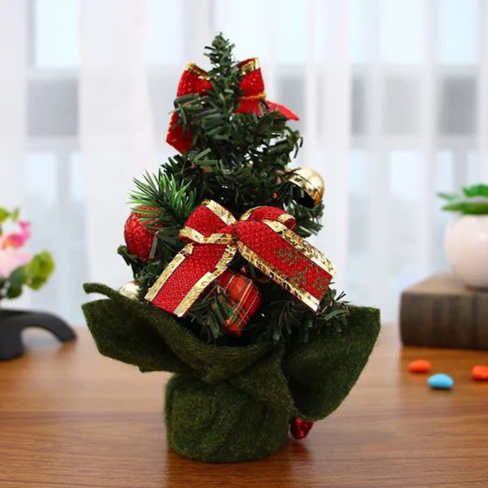 7.87inch Artificial Tabletop Christmas Tree, Mini Table Tree Plastic ...