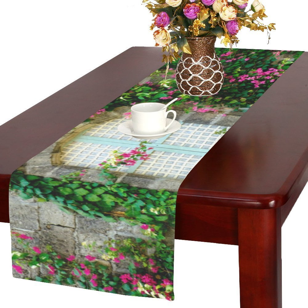 MYPOP Spanish Colonial Style House Cotton Linen Table Runner 16x72 ...