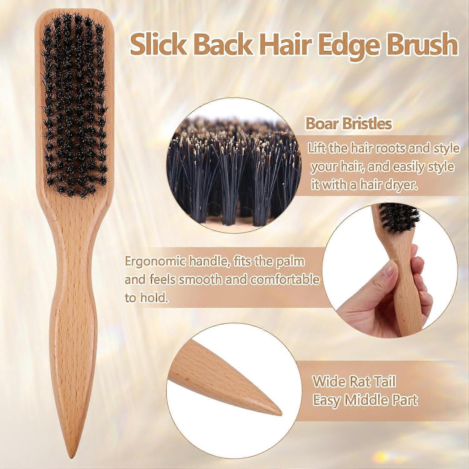 Click here for Fangchaonan Boar Bristle Edge Control Hair Brush F... prices