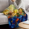 Blue Yellow Green Blanket Soft Cozy Warm Throw Blanket for Couch, Plush ...