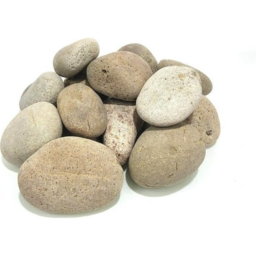 50 Lb. Premium Black Grey Mexican Beach Pebbles 3-5 inches, Decor ...