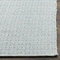SAFAVIEH Montauk Audra Geometric Cotton Area Rug, Ivory/Light Blue, 5 ...