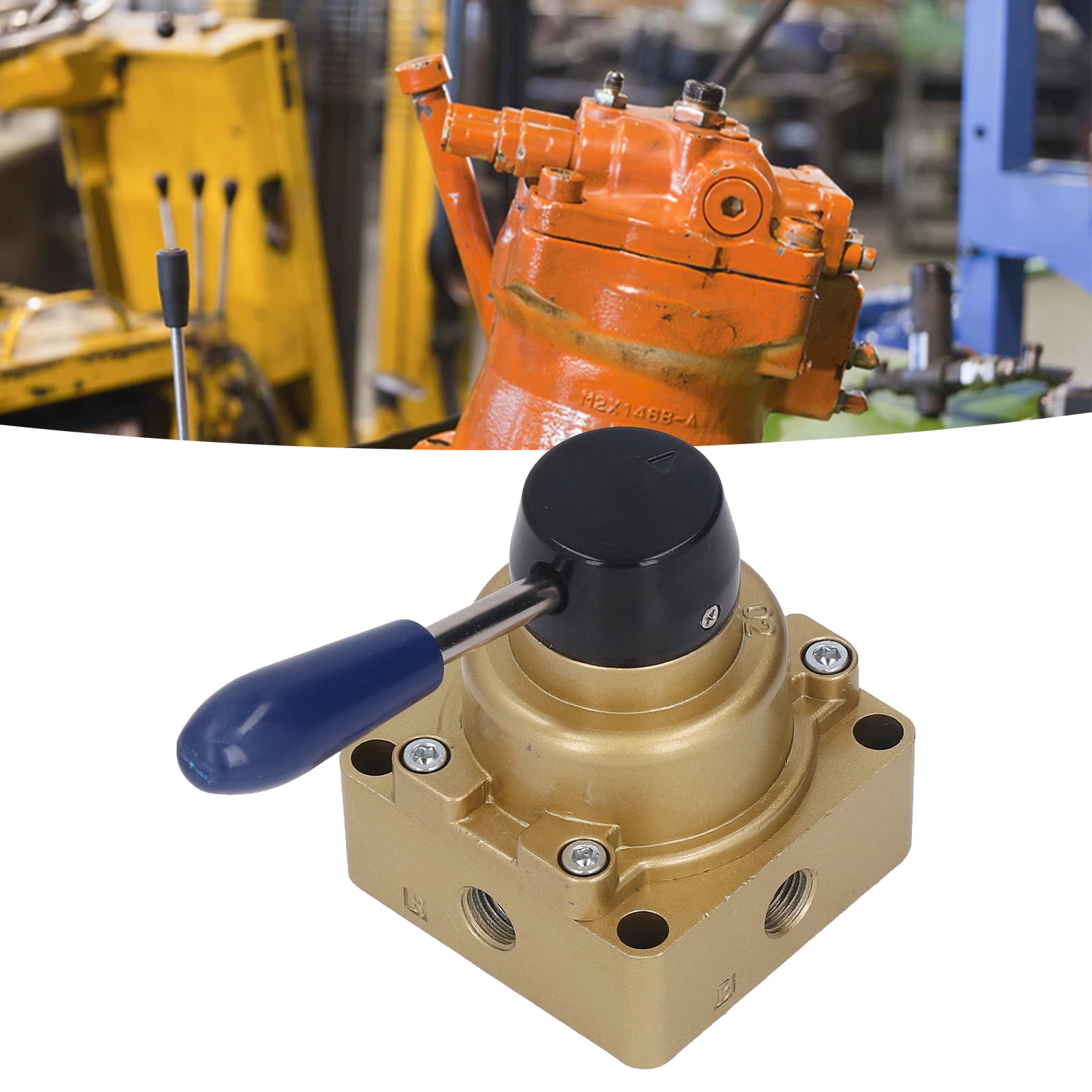 Air Hand Valve, 3 Position 4 Way Better Control Hand Lever Valve for ...