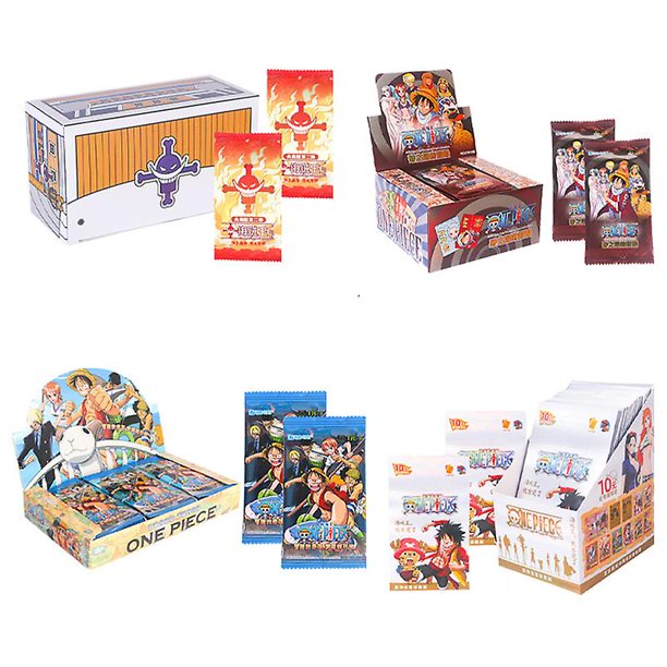 One Piece Anime Figures Bronzing Flash Cards Monkey D. Luffy Coll-Four ...