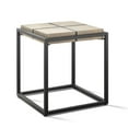 Steve Silver Oaklee Honey and Dark Grey Finish Mixed Media End Table ...