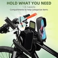 Rockbros Small Top Tube Waterproof Bike Frame Bag, 1.3L Capacity (Black ...