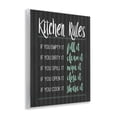 Kitchen Rules Black & Green Wall Plaque Art, design by Lettered and ...