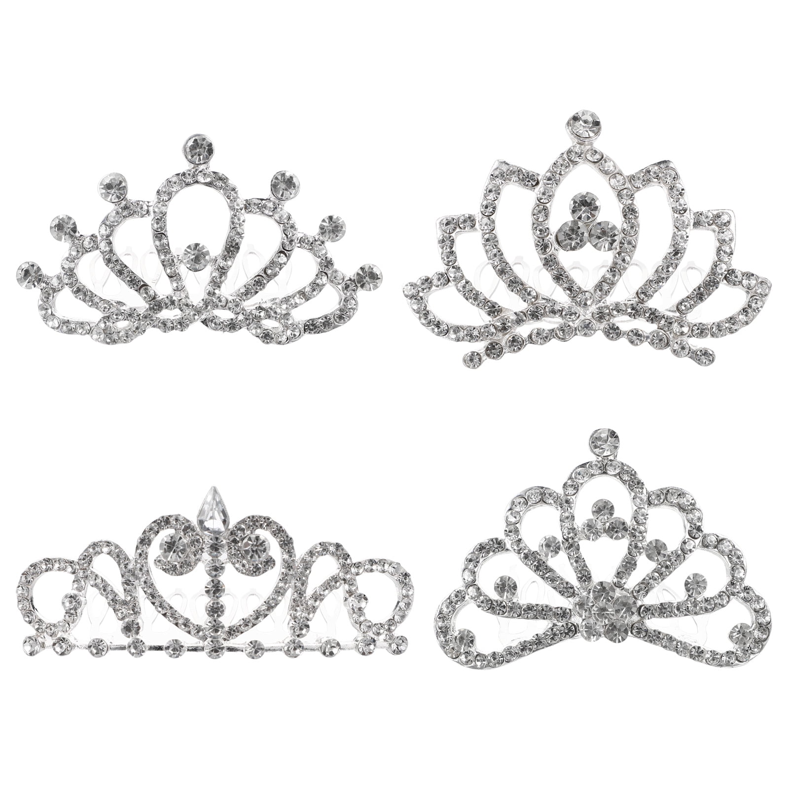 Click here for Etereauty 4pcs Girl Rhinestone Tiara Crowns With C... prices