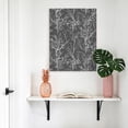 Dark Grey Canvas Wall Art for Living Room, White Tree Branch Botanical ...