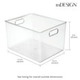 mDesign Large Open Container for Shelves Organization - Clear Plastic ...