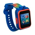 iTECH Jr Kids Smartwatch With Mini Mic & Headphones, Tie Dye Print Glitter Strap & Headphones ...