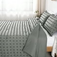 Jml 3 Pc Queen Comforter Set Jacquard Boho Tufts All Season Duvet