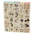 OWT 30 pcs of 1.75" SIGN LANGUAGE ABC EDUCATIONAL WOODEN BLOCKS ...