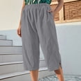 Asgosdo Pants for Women High Elastic Waisted Side Slit Straight Leg ...