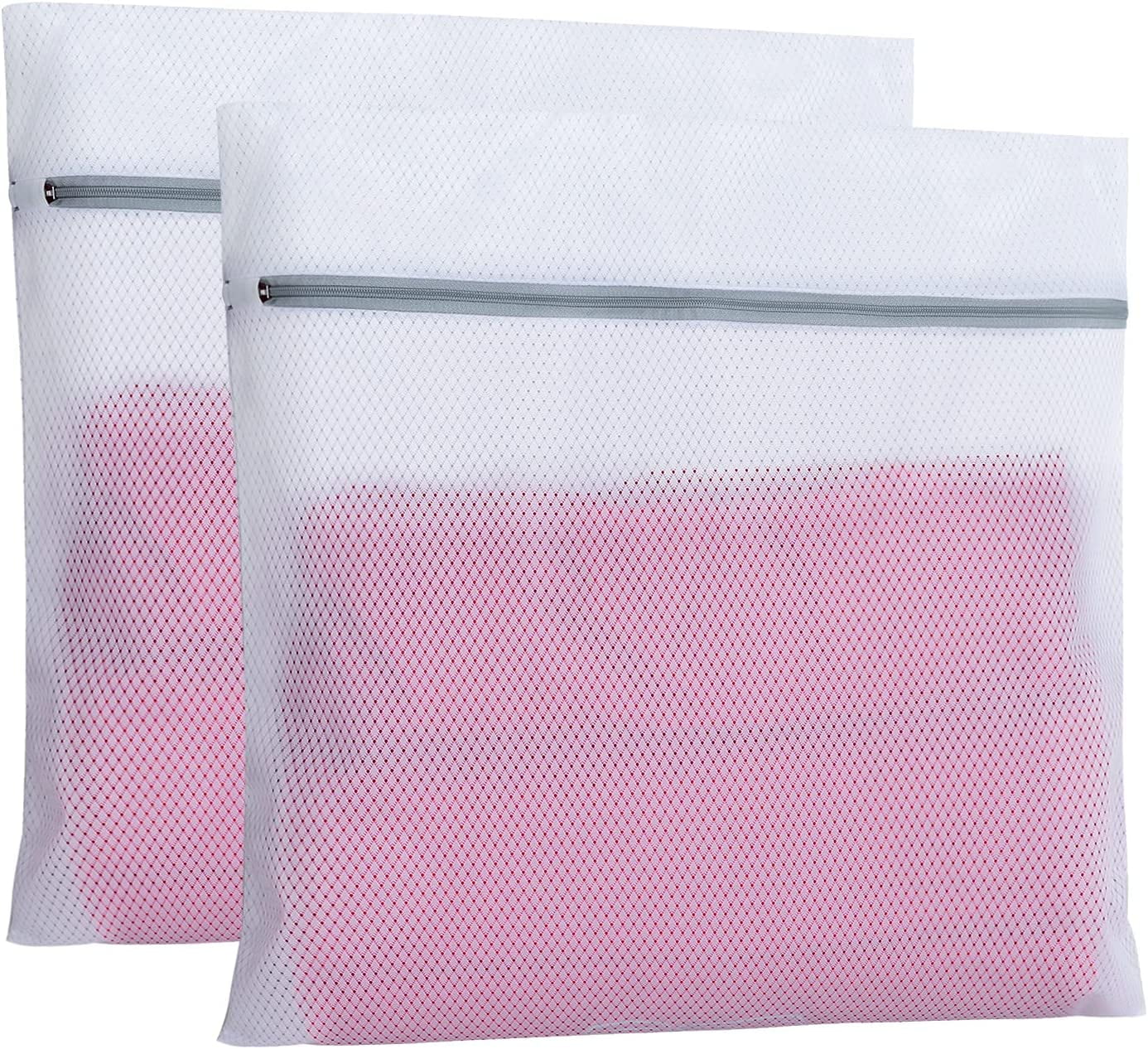 Set of 2 Delicates Laundry Bags, TRIANU Durable Zipper Mesh Laundry Bag ...