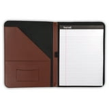 Samsill Contrast Stitch Leather Padfolio, 8.5"x11" Writing Pad Included ...