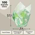 100 Pcs Summer Tropical Tulip Styled Cupcake Liners Wrappers, Muffin ...