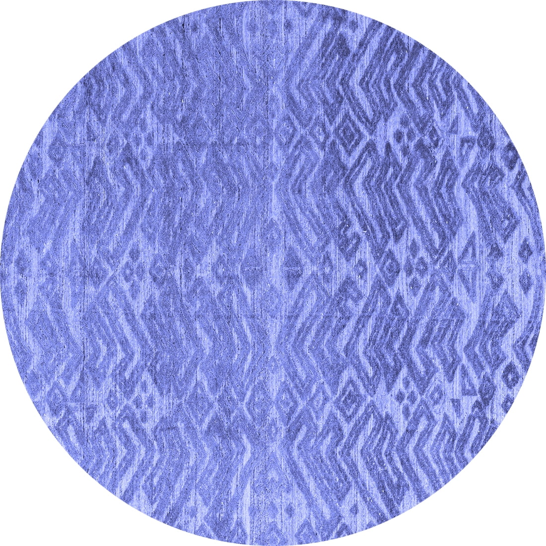 Ahgly Company Indoor Round Abstract Blue Modern Area Rugs, 6' Round ...