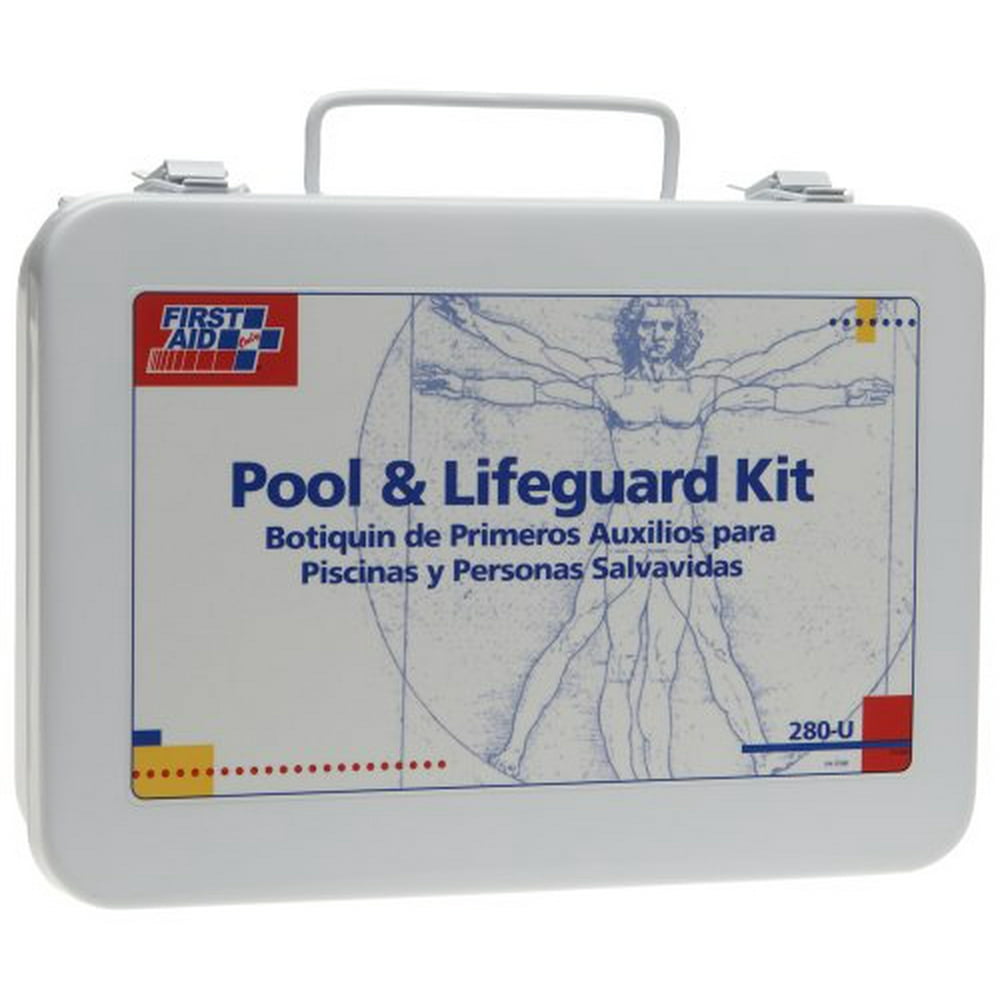 First Aid Only 280-U/FAO 16 Unit Pool Lifeguard First Aid Kit, Metal ...