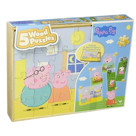 Peppa Pig 5-Wood Puzzle Pack - Walmart.com