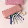 Avdolw Vintage Corduroy Pencil Case - Large Capacity Solid Color Pen ...