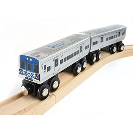 Munipals Metro North Railroad Wooden Railway M7 2-car Set-Child Safe ...