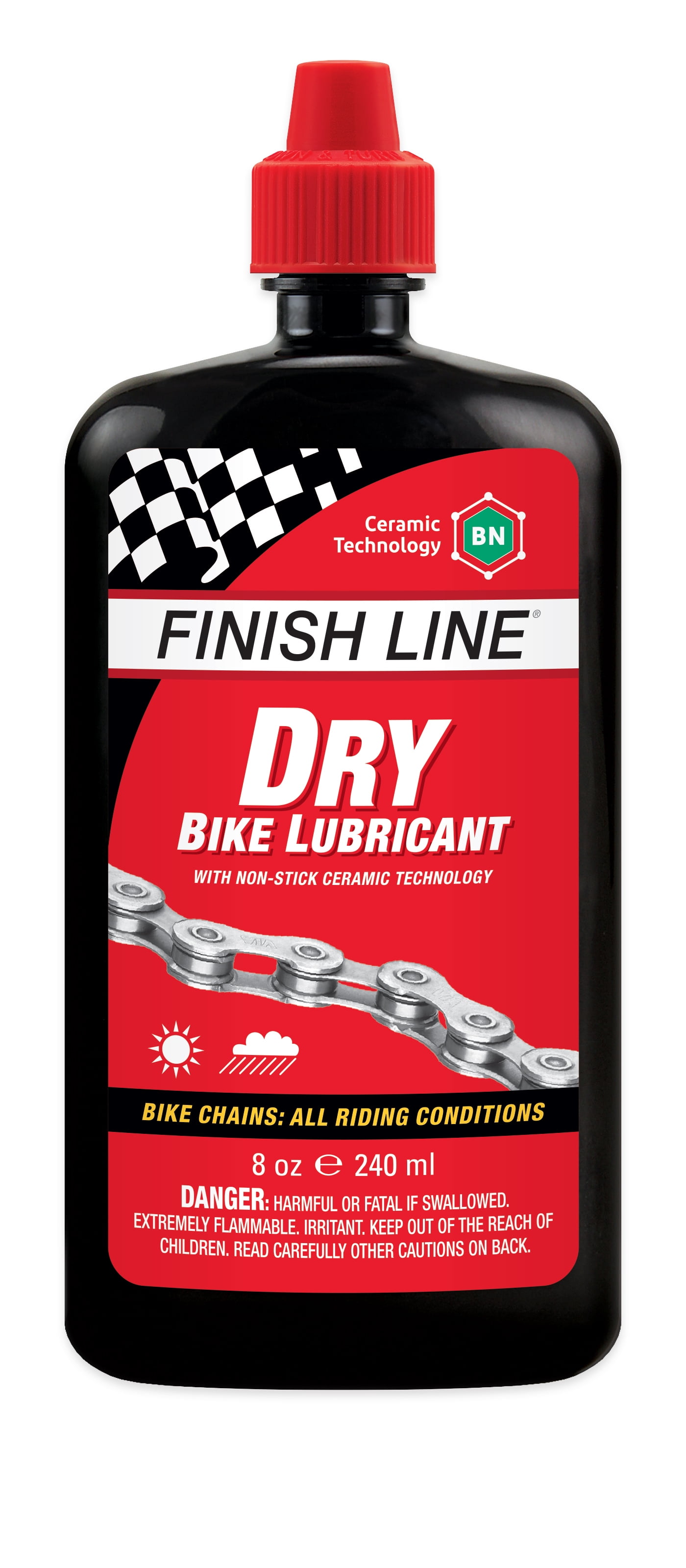 Finish Line Dry Bike Lubricant with Non-Stick Ceramic Technology, 8 Oz ...