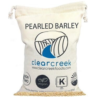 Organic Pearled Barley (Hulled) - 1 Lb Re-Sealable Package - Barley ...