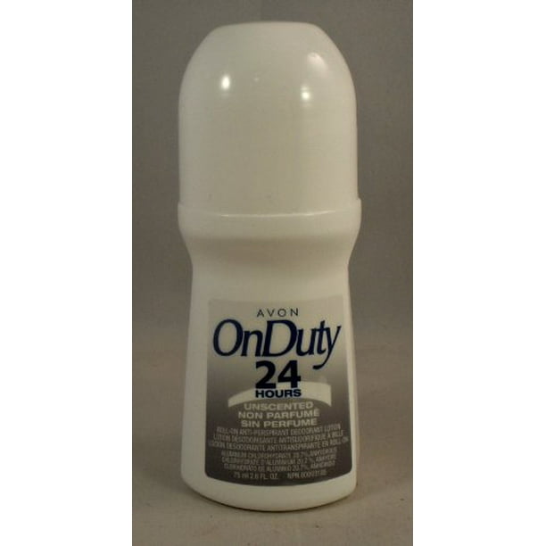 Avon On Duty 24 Hours Unscented Roll-On Anti-Perspirant Deodorant ...
